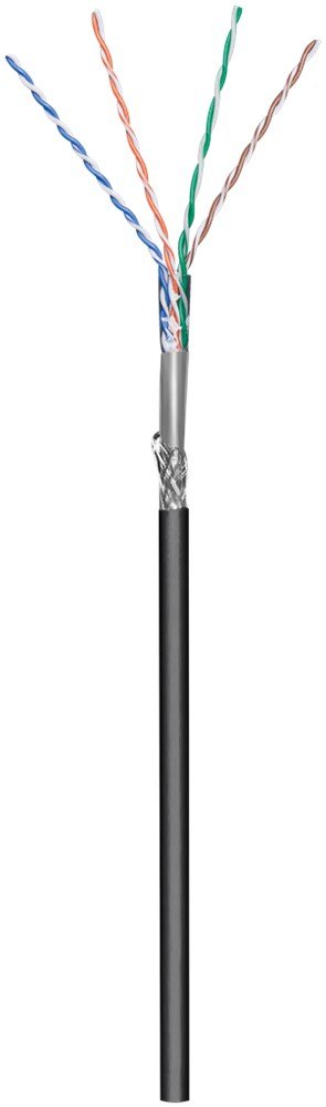 Cat5E SF-UTP, kabel, PE, AWG24, sort, 100m - PE / Jordkabel - DKT A/S